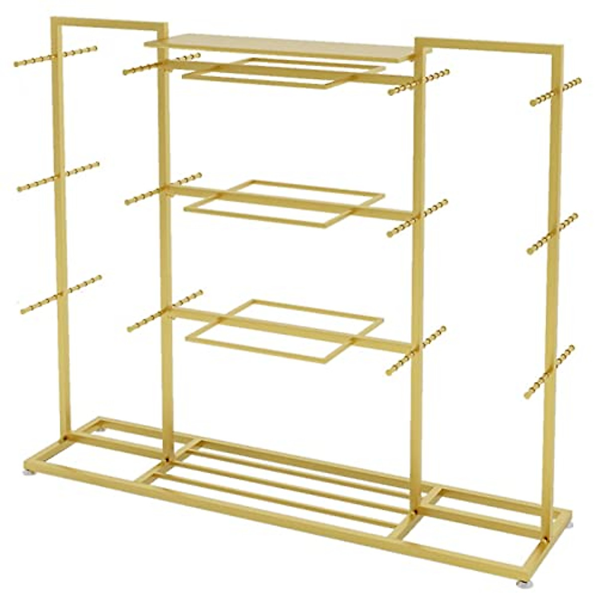 Clothes Retail Heavy Duty Metal Hanging Garment Racks, Clothing Store Metal Hanger Storage Shelves Double Sided Display Stand, Underwear/Bra/Swimsuit/Sock Organizer Shelf, Jewelry Holder