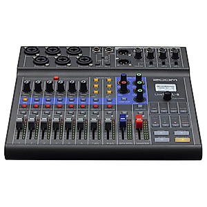 Zoom LiveTrak L-8 Portable 8-Channel Digital Mixer/Recorder with AKG K 240 Studio Pro Headphones & XLR Cable Bundle