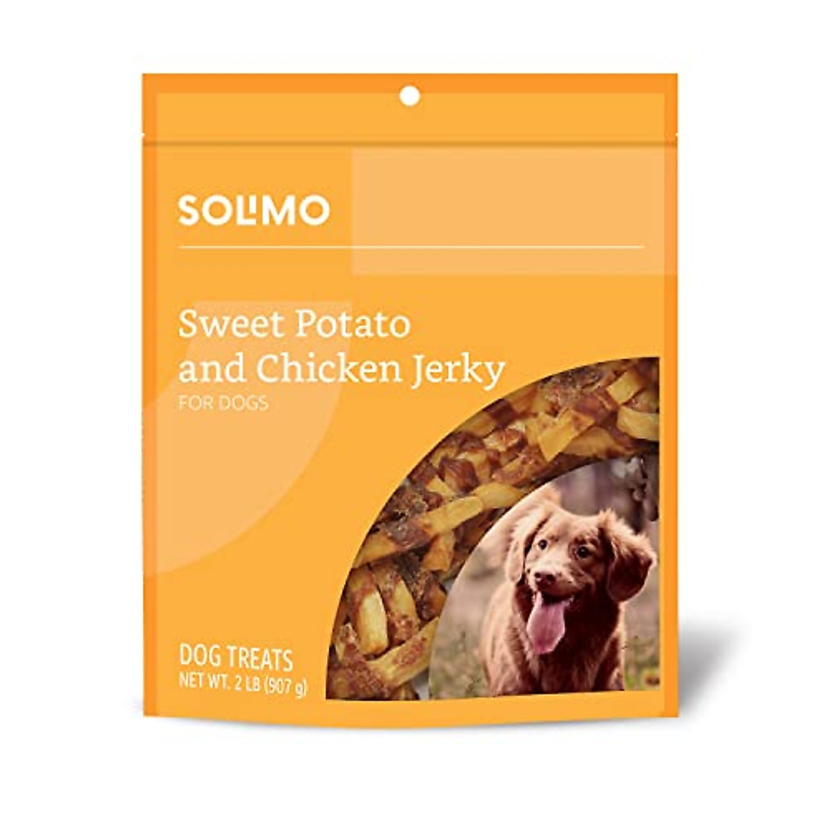 Amazon Brand - Solimo Sweet Potato & Chicken Jerky Dog Treats, 2 pounds