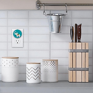 2 Pack Plug-in Nightlight LED Night Light with Dusk-to-Dawn Sensor for Kids Room, Nursery, Kitchen, Hallway Elephant