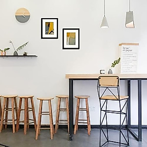 Frametory, 11x14 Picture Frame with Mat for 8x10 Photo - Country Rustic Style - High Definition Glass Wide Molding - Preinstalled Wall Mounting Hardware (Rustic Black, 1 Pack)