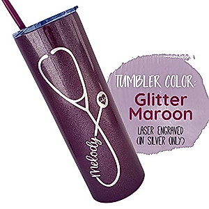 Maars® Laser Engraved Personalized Nurse 20 or 22 oz Tumbler with lid and straw- Nurse Gift, Doctor Gift, Nurse Assistant, Nursing Student, Medical Assistant Tumbler, Nurse Graduate Gift