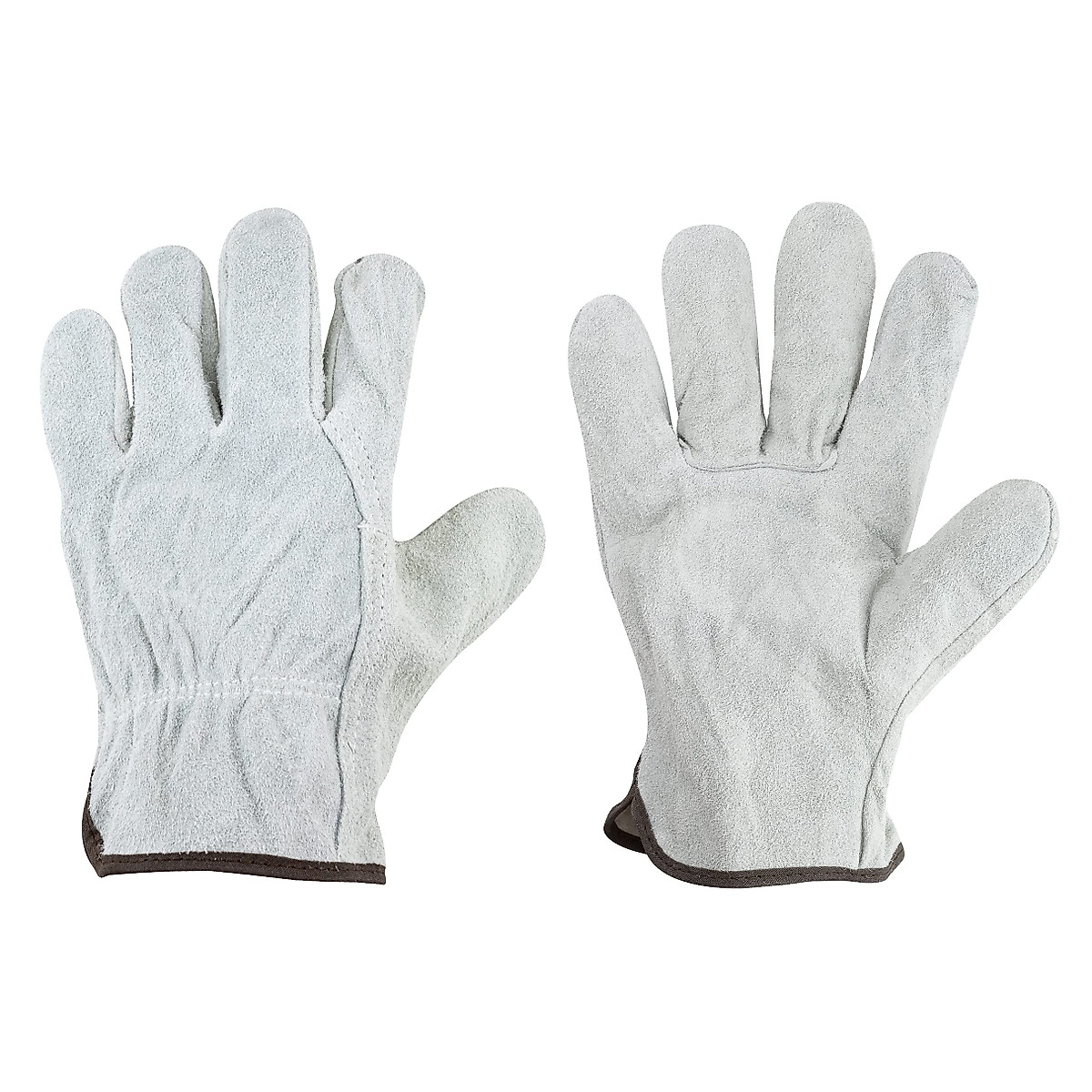 MUJICALA Cowhide Leather Welding Gloves,Heat/Fire Resistant/Heavy-Duty Durable, Safety Work glove Mitts for Forge,Tig Welder,Mig,Stick,Animal handling,2 Pair (GRAY)