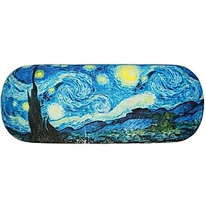 Vincent Van Gogh Painting Art Premium Quality Starry Night Eyeglass Case and Matching Microfiber Eyeglass Cleaning Cloth