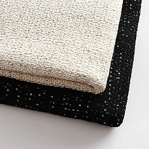 XMTXZYM 2 Meter Sequin Weaving Blended Fabric Coat Jacket Skirt Handmade DIY Cloth (Color : D, Size : 2 Meter)