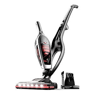 Roomie Tec SlimVac Upright Cordless Vacuum Cleaner for Home, Lightweight and Portable, 2 Power Settings, 6 LED Headlights, and Auto Recharge