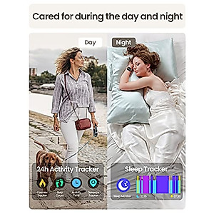 Smart Watches for Women (Answer/Make Call), Bluetooth Smartwatch for Android Phones and iPhone, Waterproof Fitness Tracker with Text, Heart Rate, Blood Oxygen, Sleep Monitor (Gold)