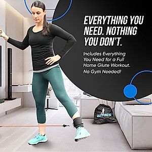 Glute-Tastic - Ankle Kickback Strap with Resistance Bands for Butt & Hip Exercises