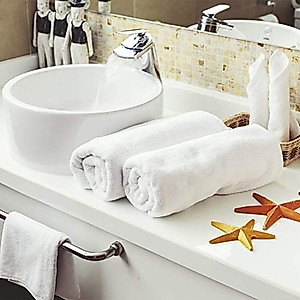 Decorative and Monogrammed Hand Towels for Bathroom Kitchen Makeup | Personalized Gift for Wedding-Bridal | Roman Font Custom Luxury Turkish Towel | Spa Collection, Oversized, 16 X 30 Inch, Set of 2