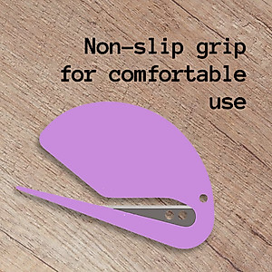 Letter Opener Plastic Razor Blade Paper Knife/Envelope Slitter Set in Sharp Black, 4 Pack