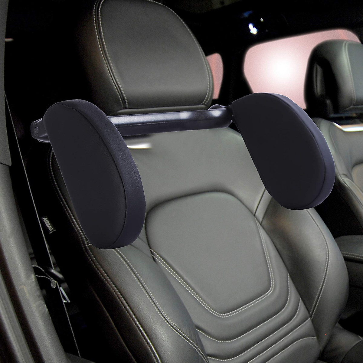 Car Headrest Pillow Road Pal Headrest Car Booster Seat Pillow, U Shape Car Travel Pillow Car Head Neck Support for Kids and Adults