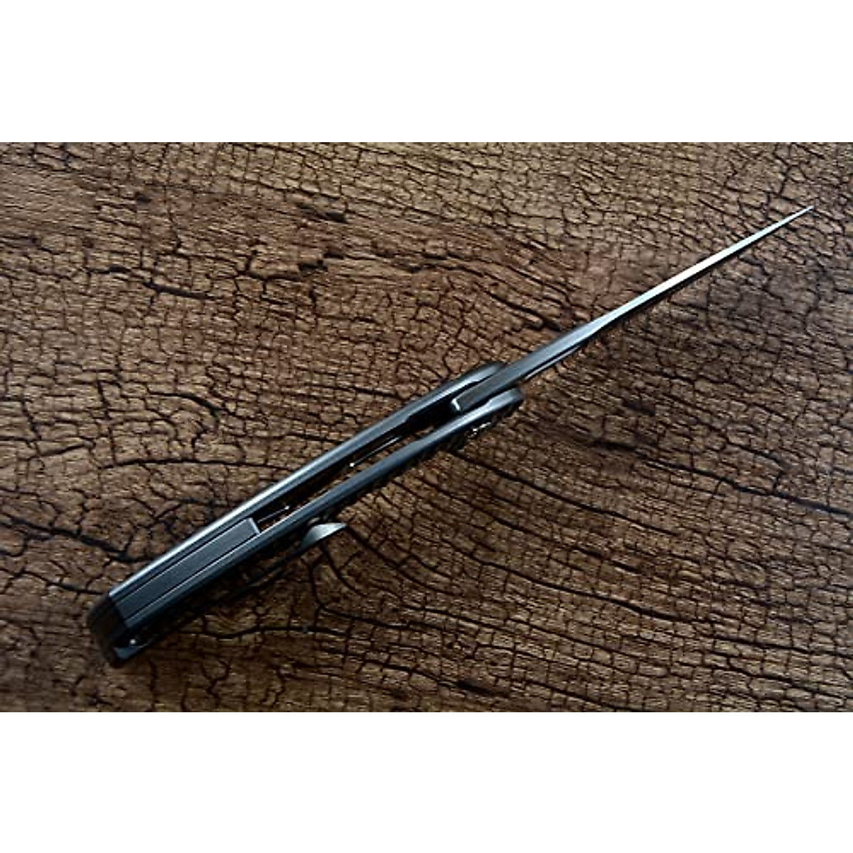 TwoSun Knife M390 Fold Satin Blade Flipper Gift Titanium Handle TS177