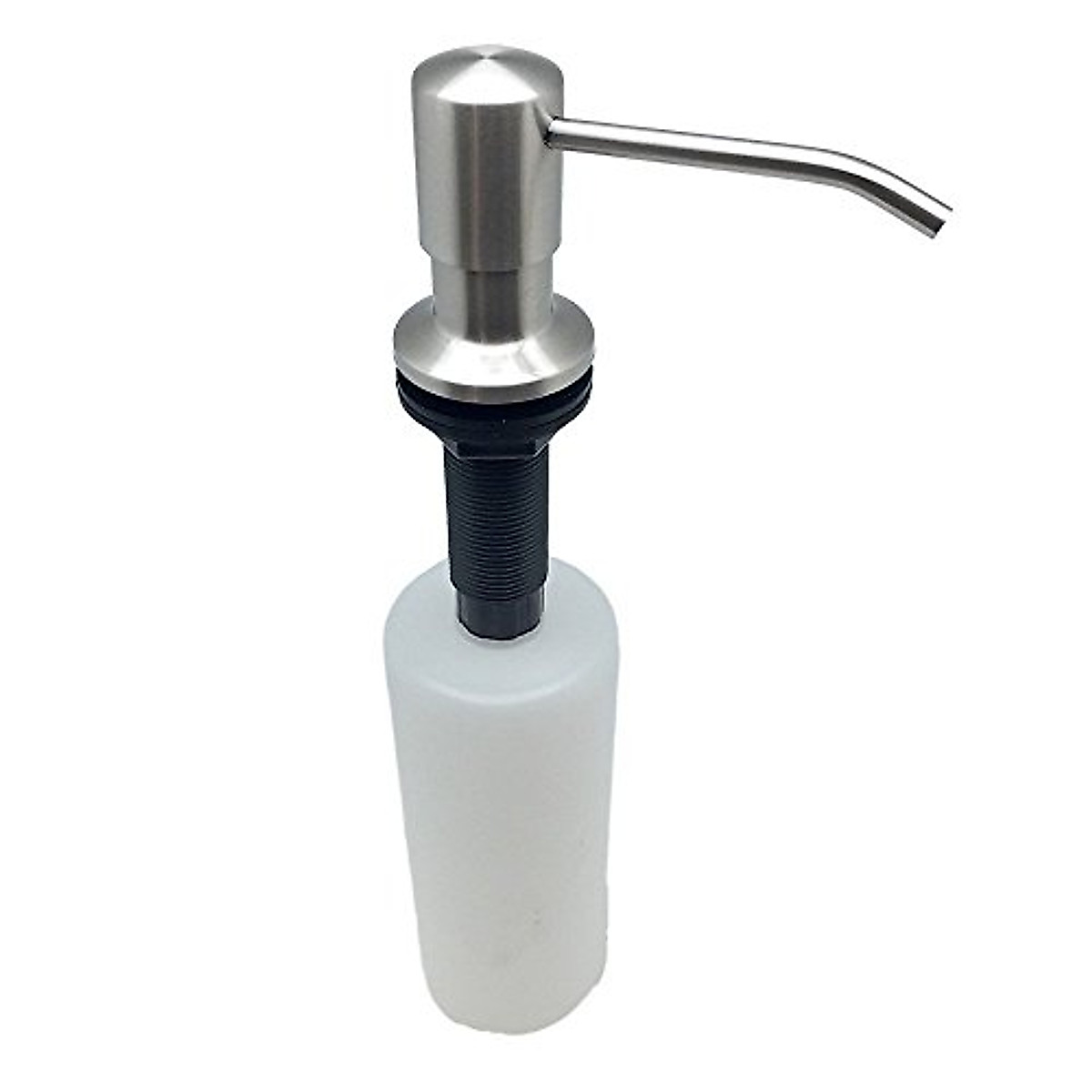 Ultimate KitchenTM - Best Stainless Steel Sink Soap Dispenser (Brushed Nickel) - Large Capacity 17 OZ Bottle - Easy Installation - Well Built and Sturdy - 5 Yr Replacement Warranty