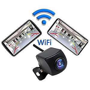 GoolRC Wireless Backup Camera HD WiFi Rear View Camera for Car, Vehicles, WiFi Backup Camera with Night Vision, IP67 Waterproof LCD Wireless Reversing Monitor