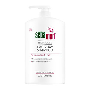 seba med Everyday Shampoo for All Hair Types and Sensitive Scalp 33.8 Fl. Oz (1L) Hypoallergenic Dermatologist Recommended pH 5.5 Soap and Alkali Free