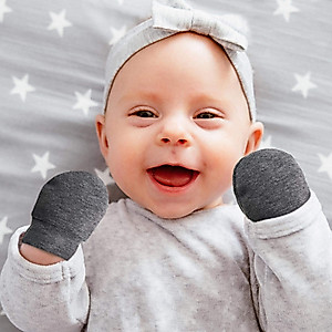 18 Pairs of Newborn Baby Mittens Infant Toddler Gloves No Scratch Mittens Cotton Gloves for 0-6 Months Baby Boys Girls (Dark Color)