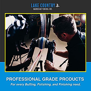 Lake Country Manufacturing 4-Ply 100% Twisted Wool Cutting Pad - Wool Hook and Loop That Fits Backing Plate - Supports Heavy Cutting Application and 1" Pile Height (1 Pack, 6.5")