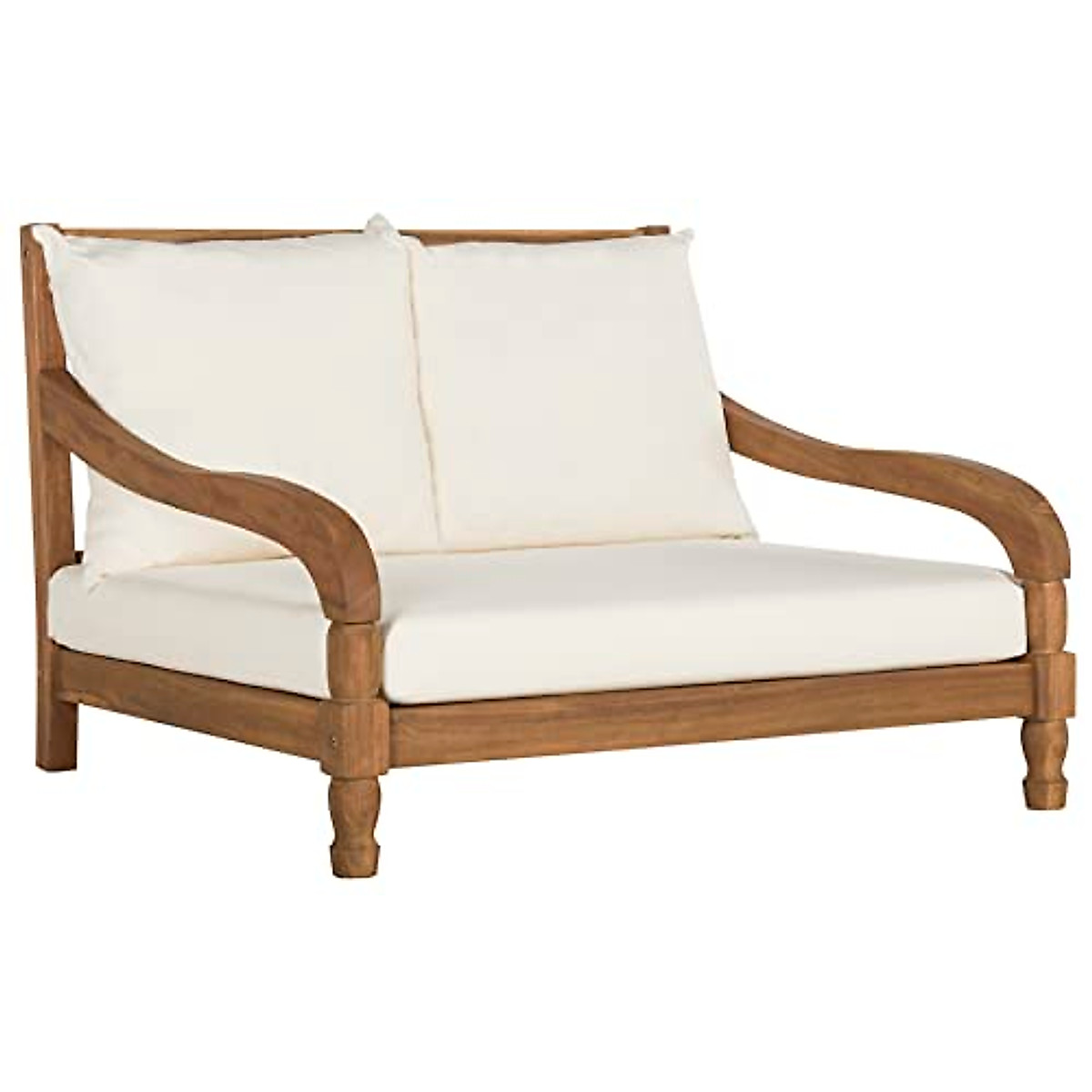 Safavieh PAT6740A Outdoor Collection Pomona Lounger, Natural/Beige
