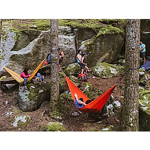 KAMMOK: Roo Double Hammock | Made from Strong & 100% Recycled Water Resistant Ripstop Fabric | Comfortable, Packable, Lightweight (Lifetime Adventure Grade Warranty), Midnight Blue