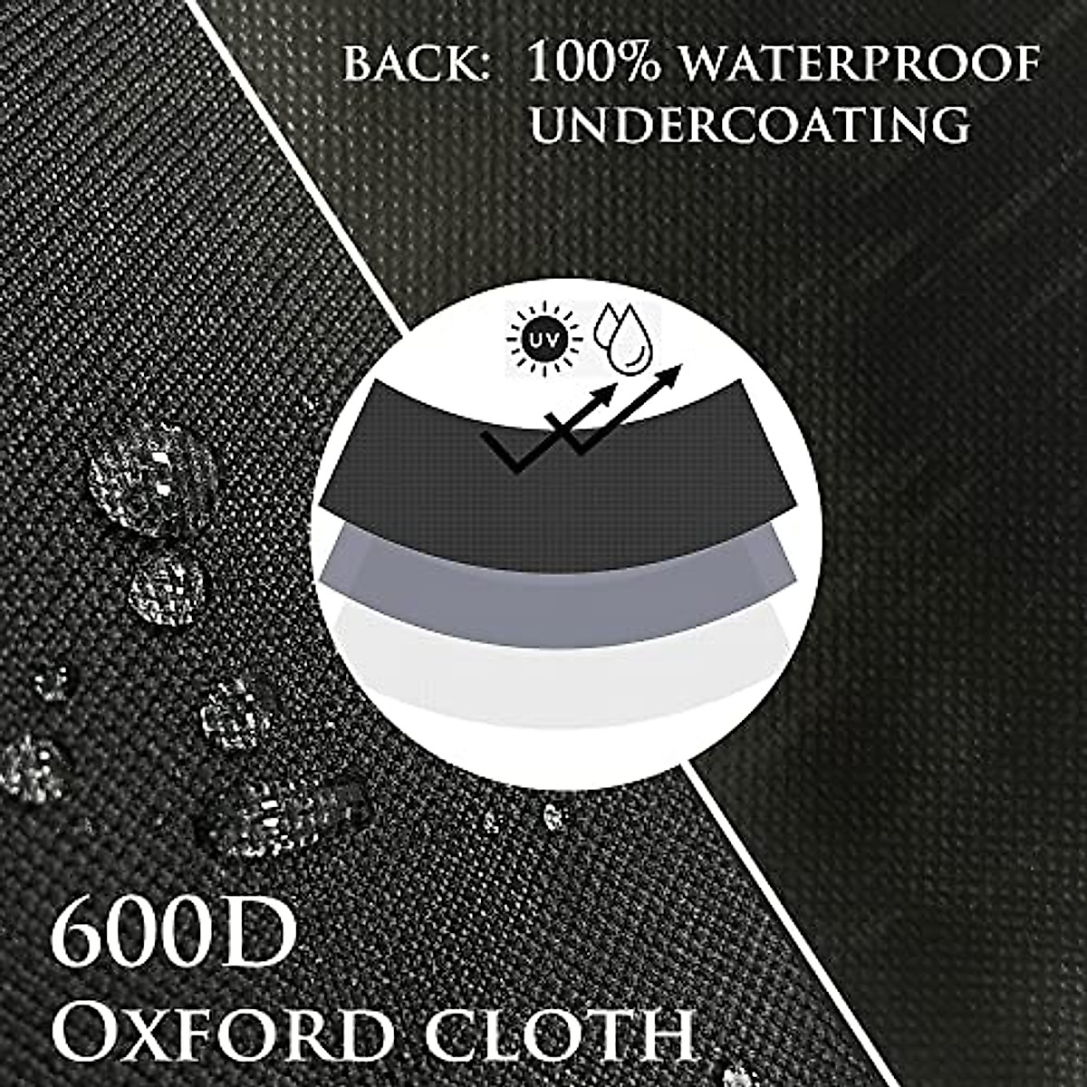 boyspringg Patio Umbrella Cover - 600D Waterproof , Outdoor Umbrella Cover for Offset Cantilever Umbrella , Fits Patio Umbrella 9-13 Ft , Black Umbrella Cover.