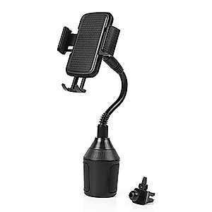 Limitless PhoneStation Car Cup Holder Phone Mount with Adjustable Base, Flexible Neck & Air Vent Clip for iPhone/Samsung/Note/Galaxy & More