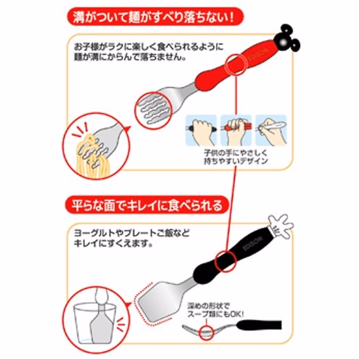 KJC Edison of fork & spoon Mickey