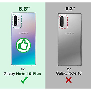 Shields Up for Galaxy Note 10 Plus Case, Minimalist Wallet Case with Card Holder and Ring Kickstand/Stand, [Drop Protection] Slim Protective Cover for Samsung Galaxy Note 10 Plus - Clear