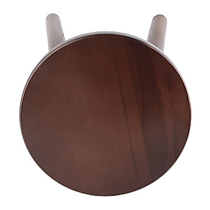 POCREATION Multi Purpose Child Stool, Household Wood Stools, Cute Small Bench, Child Pine Seat, DIY Furniture Stool, Step Stool, for Living Room Bathroom Bedroom Use(Round NutBrown)