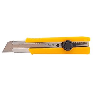 ToolPro Dial Lock 1 Inch (25mm) Snap Blade Knife - Heavy Duty Utility Knife with Adjustable Blade and Safety Lock for Professional & DIY Cutting