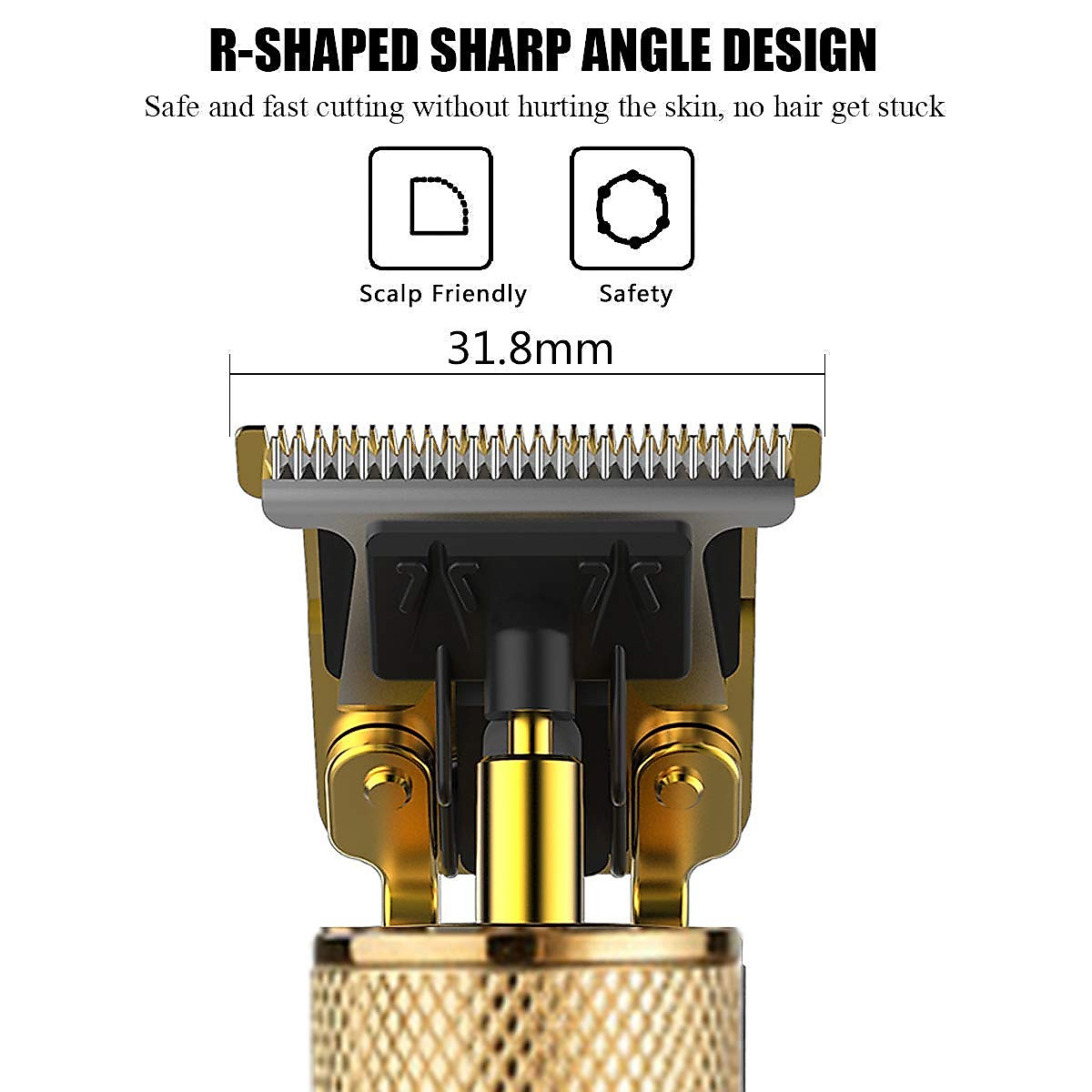 Professional Hair Clippers for Men, Cordless Zero Gapped T-blade Barber Trimmers Electric Hair Trimmer Close Cutting Kit for Mens Baldheaded Detail Beard Ornate Shaver Barbershop