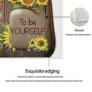 Sunflower Kitchen rugs set of 2 Anti Fatigue Comfort Mat Ergonomically Engineered Flannel You are my sunshine Soft Kitchen mat for floor Waterproof Non-Skid for Kitchen Sink Laundry 17"x47"+17"x24"