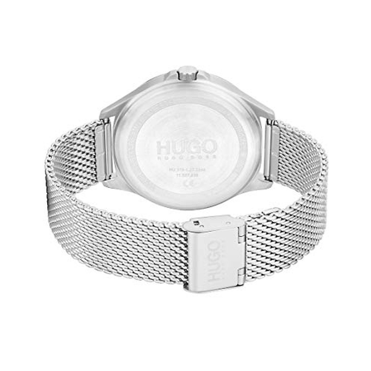 HUGO #Smash Men's Quartz Stainless Steel and Bracelet Watch, Color: Silver (Model: 1530135)