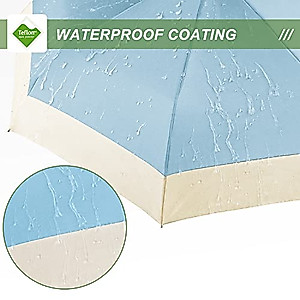 Lejorain Folding Golf Rain Umbrella - Wind Resistant 54inch Extra Large Compact Umbrella for Travel 210T Teflon Study Collapsible Adult Umbrella