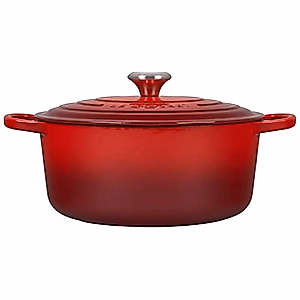 Le Creuset Enameled Cast Iron Signature Round Dutch Oven, 7.25 qt., Cerise