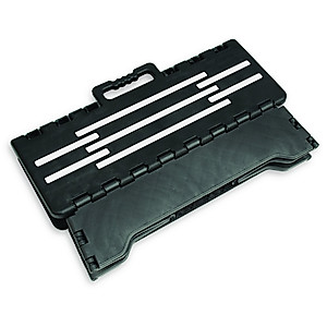 North American Health + Wellness Portable Folding Step, 4" Non-Slip Stool w/Handle, Black