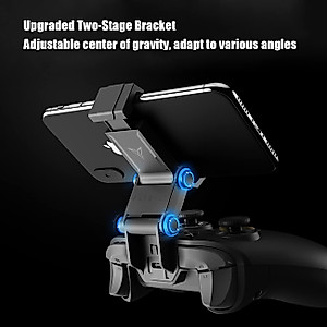 FLYDIGI 2 in 1 Phone Clip, 2-Stage Adjustable Bracket Multi-Platform Gaming Controller, Holder Stand Clamp Compatible with Vader 2 and Apex Series Gamepad