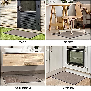 Kitchen Mats for Floor,Kitchen Rug, Nonskid, Washable,Absorbent Kitchen Runner Rug for in Front of Sink,Entryway,Hallway,Rubber Backing Indoor Door Mat,Farmhouse Style Standing Mat,17.3"x28",Grey