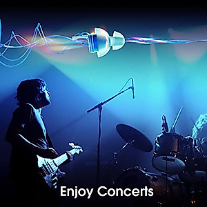 Ear Plugs, High Fidelity Concerts Earplugs-Mudeela 3 Pair Noise Reduction Festival Earplugs, 23db Protection, Musicians Earplugs for Concert, DJ, Motorcycle, Loud Music, Invisible Ear Plugs