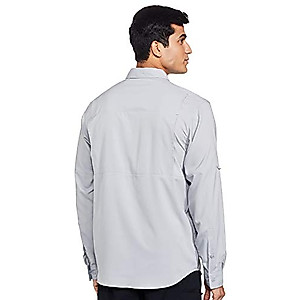 Columbia Men's Silver Ridge Lite Long Sleeve Shirt, UV Sun Protection, Moisture Wicking Fabric, Columbia Grey, 4X Tall