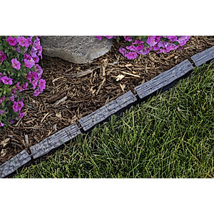 Master Mark Dig-Free Poundable Edging, Poundable Decorative Stone Landscape Edging 5.25 in. x 36 in. (Warmstone)