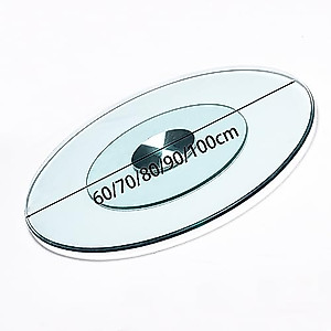 BBAUER Lazy Susan Turntable, Table Glass Turntable, Tempered Glass Lazy Susan Turntable, Round Tabletop Rotating Serving Tray for Dining Table