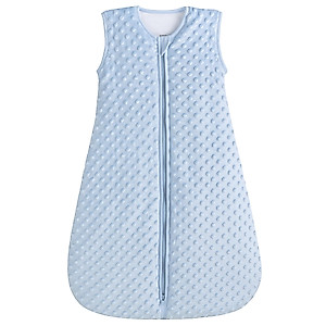 BABYINABAG Warm 2.5 Tog Quilted Winter Model Baby Sleeping Bag and Sack, Plush Minky Dot for Infants and Toddlers (Small (3 - 11 mos))