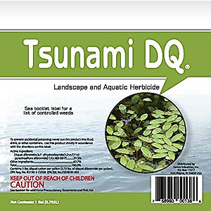 Tsunami DQ Aquatic Herbicide - Gallon - 37.3 Percent Diquat Dibromide - Concentrated Aquatic Weed Killer for Lakes and Ponds - Duckweed, Watermeal, Curly Leaf, Pondweed & Many More
