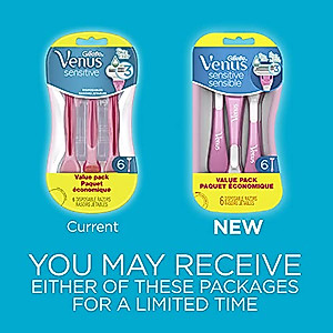 Gillette Venus Sensitive Women's Disposable Razors - 6 Pack
