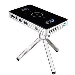 Android Smart DLP Mini Projector,4K LED 1080P WiFi Bluetooth Pocket Projector HD Home Theater Movie Family Cinema, Support WiFi/HDMI/Bluetooth/USB/TF Card/Audio Cable incluidng Tripod Stand