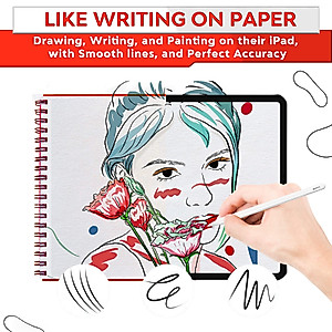 [2 Pack] ZOEGAA Paper Screen Protector Compatible with iPad Pro 12.9 inch (2015/2017), iPad Pro 12.9 1st/2nd Generation Matte Screen Protector for Write and Draw on Paper Film