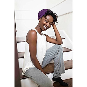 Grace Eleyae GE Sleep Cap | Slap Silky Sleeping Stylish Beanie Hat Premium Quality Head Cover for Curly Hair Women Soft & Smooth Sleep Caps (Purple)