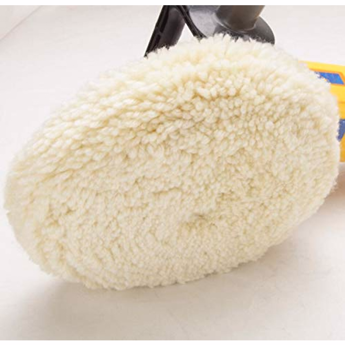 Inzoey Wool Buffing Pad,3 Pack 7" Car Polishing Pad with Hook and Loop for Cleaning & Cutting,Polishing,100% Wool Sheepskin Material,Durable and Soft