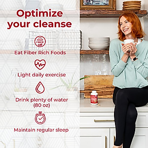 Health Plus Super Colon Cleanse 10 Day Gentle Gut Cleanse Detox, Psyllium Husk, Probiotics for Constipation Relief & Digestive Support, 60 Capsules