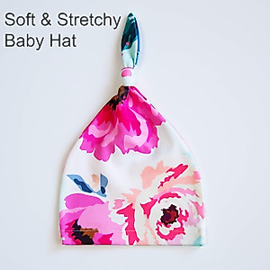 Little Bubbles Baby Swaddle Blanket & Headband Set - Pink Floral Pattern - Newborn Girl Swaddle - Modern Style - Unisex - One Size